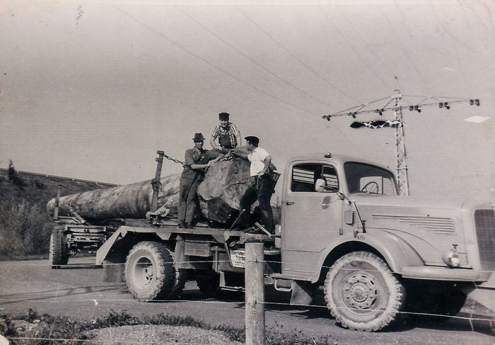 Holztransport der Firma Benz, ca. 1966 - Löffingen damals